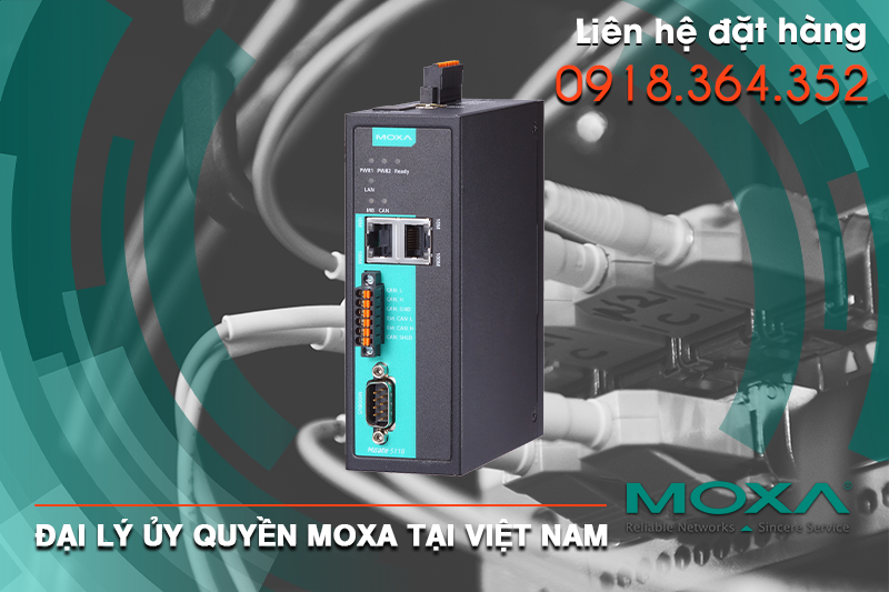 MGate 5118-T - Bộ chuyển đổi Modbus Gateway 1 cổng CAN-J1939 sang ...