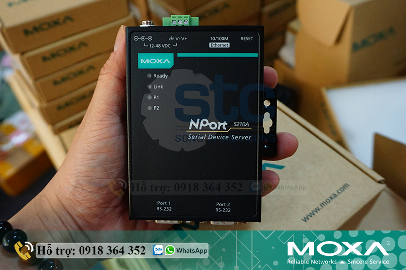 NPort 5210A - Bộ chuyển đổi 10/100M Ethernet sang 2 cổng RS-232 - Bảo ...